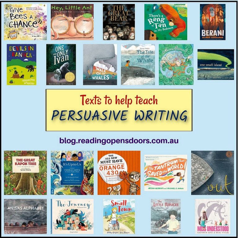 Texts to Help Teach Persuasive Writing - Blog - Reading Opens Doors